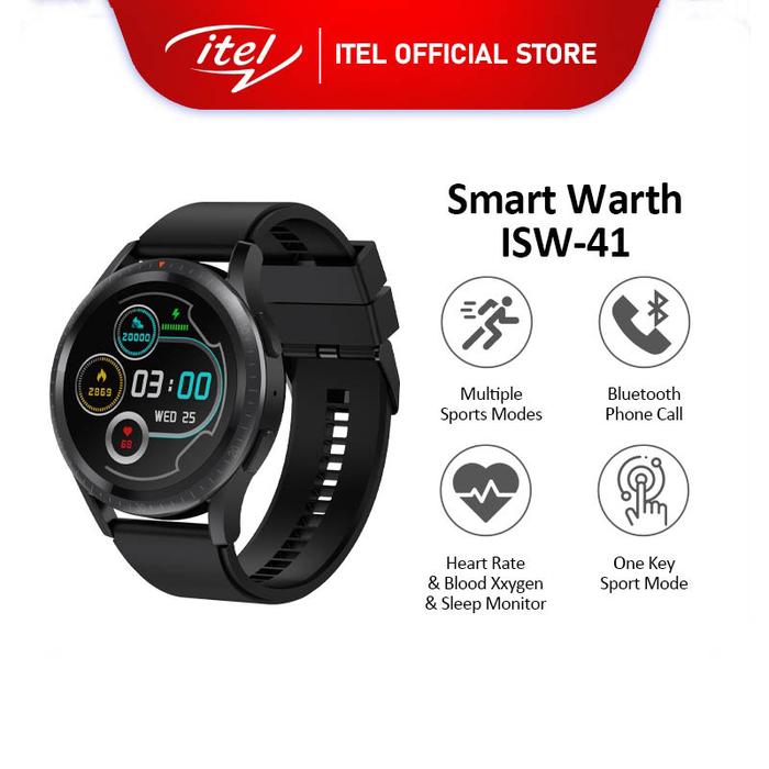 Jual itel Smart Watch 1 GS Blood Oxygen Bluetooth Call IP68 Waterproof ...