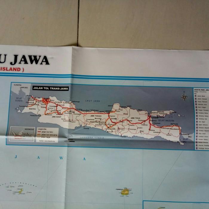 Jual Terbaru Peta Pulau Jawa Dilengkapi Jalan Tol Trans-Jawa (lipat ...