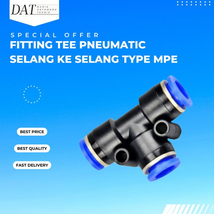 Jual MPE 12 Fitting Tee Pneumatic Slip Lock Selang 12mm x 12mm x 12mm ...