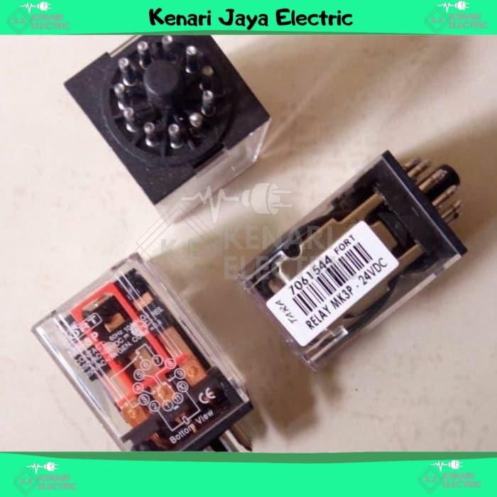 Jual Relay MK3P Coil 11 Pin Kaki 220VAC 24DC 12VDC Tanpa Indikator FORT ...