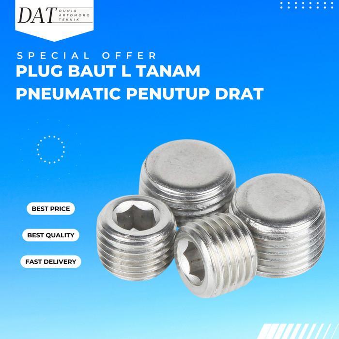 Jual PLUG 02 Fitting End Plug Connector Baut L Tanam Drat 1/4 Inch ...