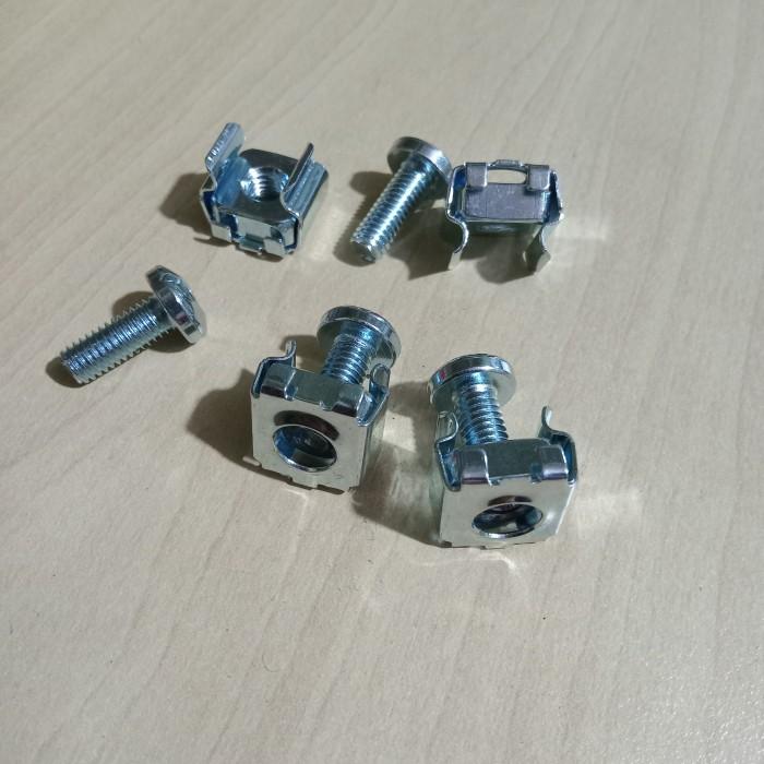 Jual Cage nut 6m Cagenut baut Rack Sever dan hardcase-ring besi pipih ...