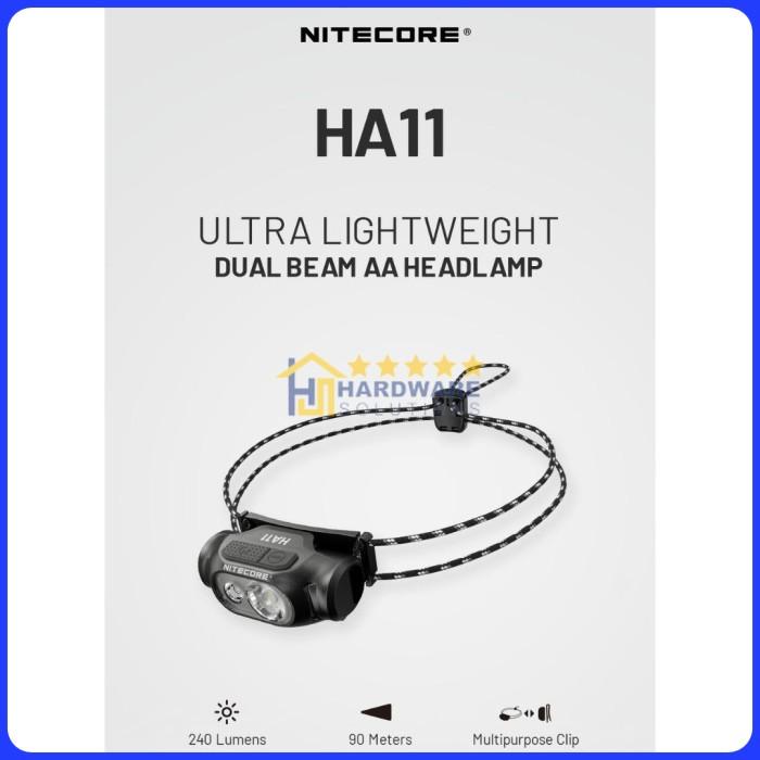 Jual NITECORE Senter Kepala LED Headlamp Lightweight AA Battery - HA11 ...