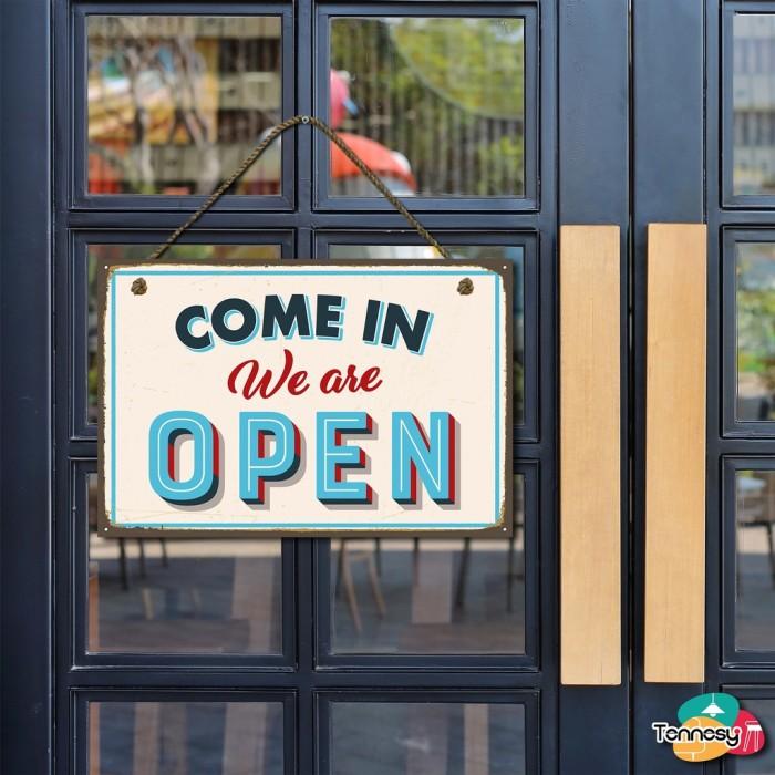 Jual TENNESY PAJANGAN SIGN OPEN CLOSE TOKO RETRO 30x20CM HIASAN DINDING ...