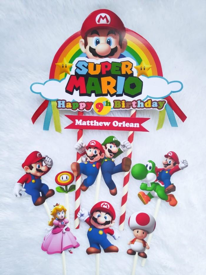 Jual STAR - TOPPER KUE MARIO BROSS / CAKE TOPPER MARIO BROSS PRINCESS ...