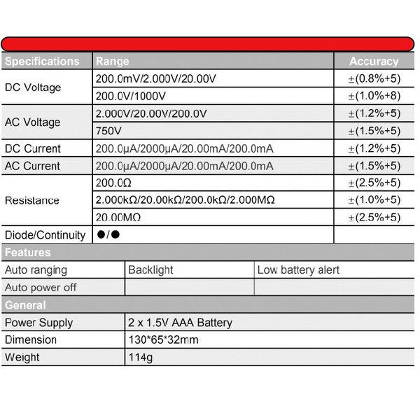Jual New AVOMETER DIGITAL ZOTEK ZT98 MULTITESTER DIGITAL ZT98ORIGINAL ...