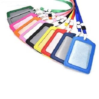 Jual Id Card Strap Set / Id Card Hanger 1 Cm Plus Semi Leather Id Card ...