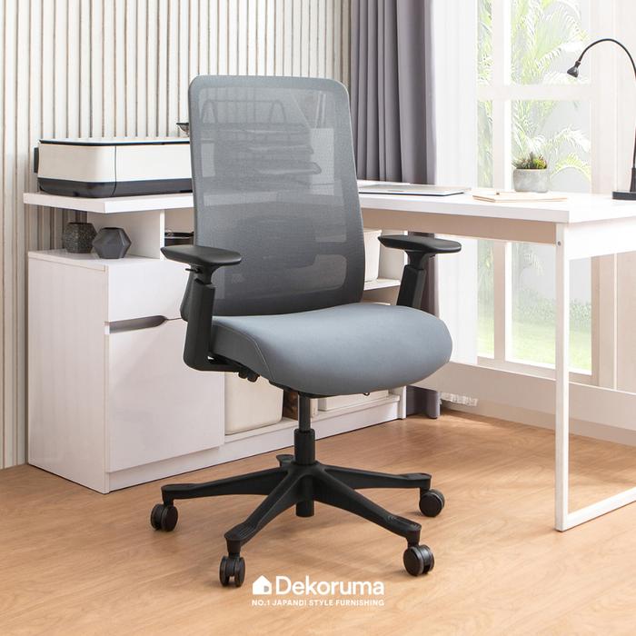 Jual Dekoruma SAGA Kursi Kantor Staff Ergonomis Kursi Kerja - Abu Tua ...