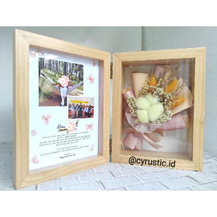 Jual BOOK FLOWER FRAME LIPAT BUKET BUNGA HADIAH WISUDA PERNIKAHAN ...