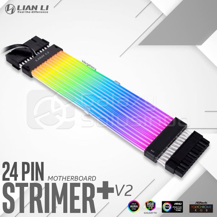 Jual LIAN LI Strimer Plus V2 ARGB 24 pin PSU extension cable terbaru ...