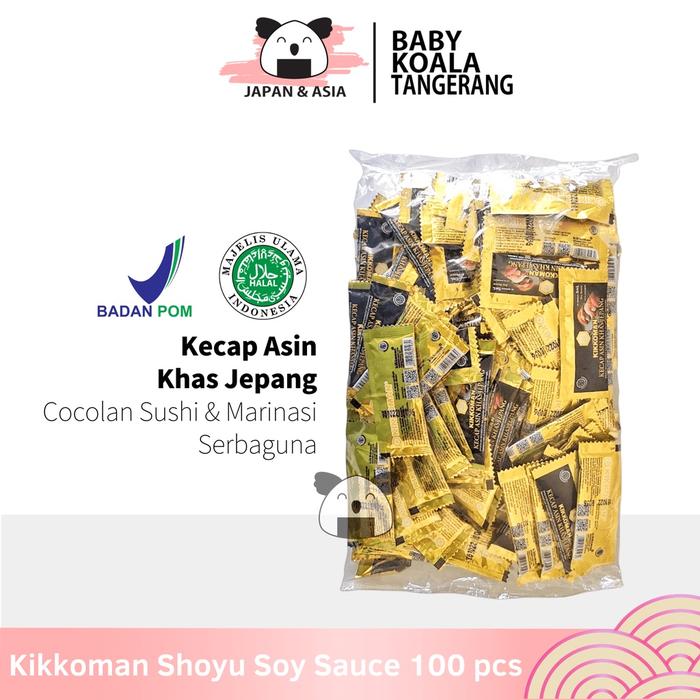 Jual KIKKOMAN Shoyu Kecap Asin Jepang Sachet 5ml x 100 pcs Halal - Kota ...