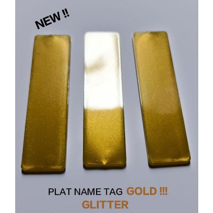 Jual Bahan Papan Nama Dada Plat Name Tag Plastik 8X2Cm Tebal 2Mm-Eceran ...