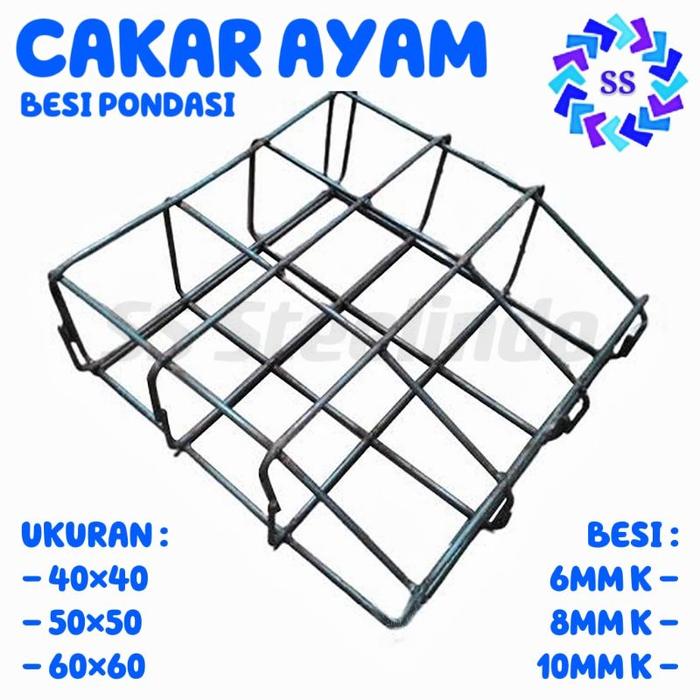Jual BESI PONDASI CAKAR AYAM 40X40 - 50X50 - 60X60 BESI 6MM K - 8MM ...