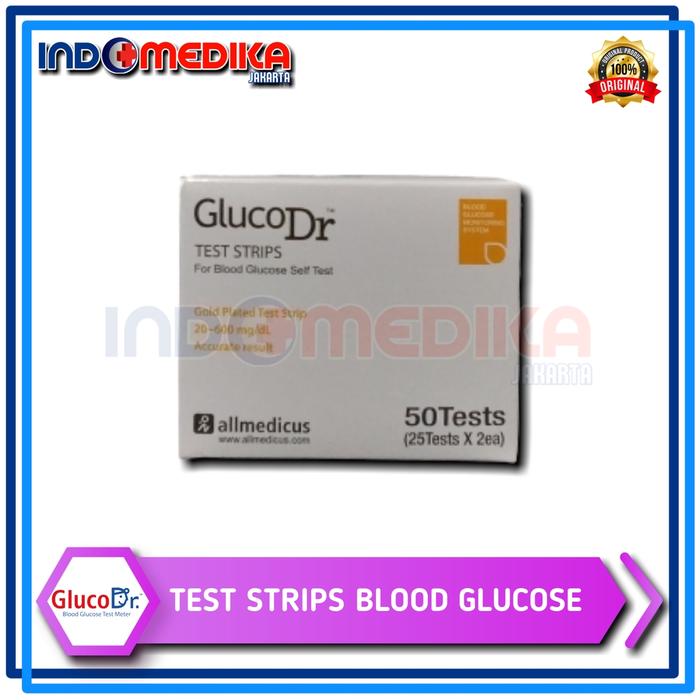 Jual Gluco dr Strip AGM 2100 Strip Glucodr biosensor isi 50 Strip ...