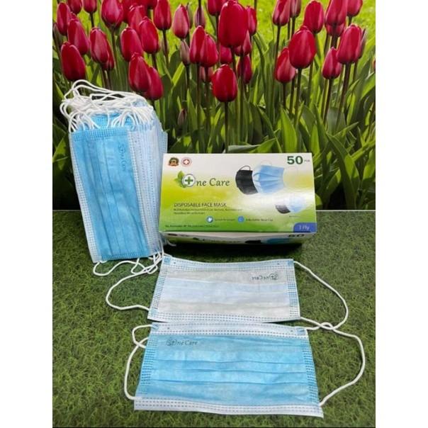 Jual Masker Murah earloop one care isi 50 earloop hijab biru abu - Kota ...