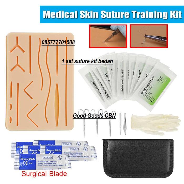 Jual suture kit Medical Skin Suture Surgical Training Kit Silicone Pad ...