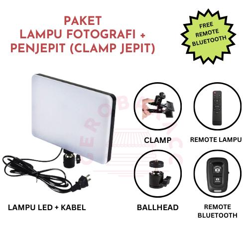 Jual [PAKET] LAMPU FOTOGRAFI MM 240 PENJEPIT CLAMP JEPIT REMOTE ...