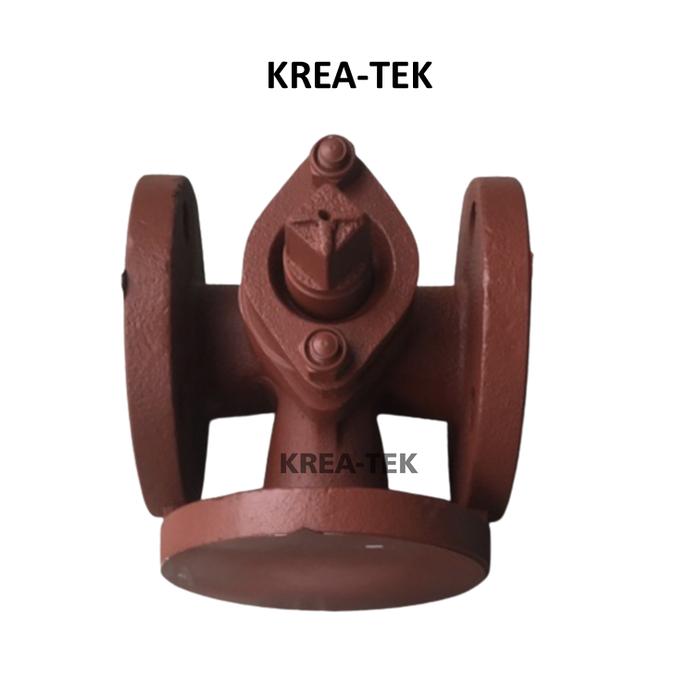 Jual 2" Plug Kran two way Flange jis 10k Cabang 2 Besi Aspal DN50 50 10 ...