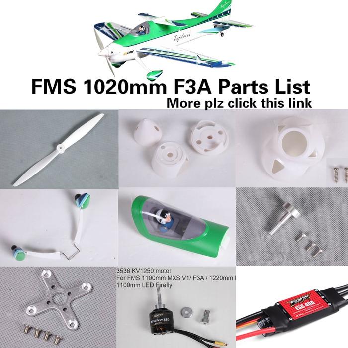 Jual Fms 1020Mm 1.1M F3A Explorer Parts List Propeller Spinner - Kota ...