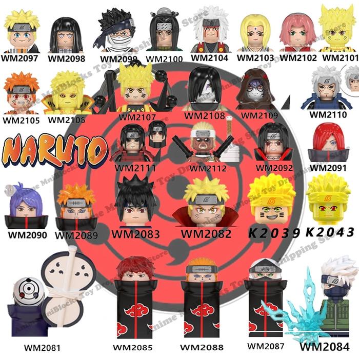 Jual Naruto Sasuke Kakashi Akatsuki Bricks Building Blocks Anime - Kota ...