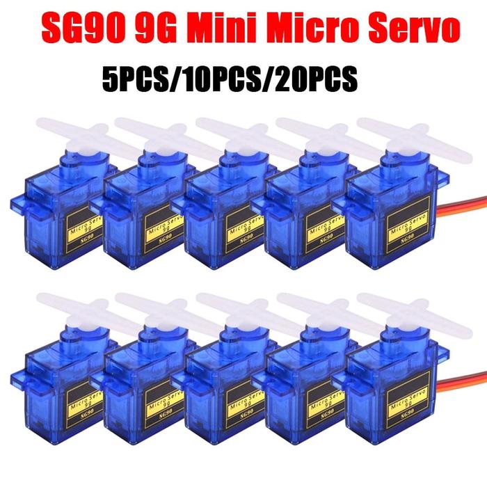 Jual 5/10/20Pcs 100% New Sg90 9G Mini Micro Servo Motor For - Kota ...