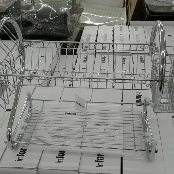 Jual rak piring stainlis stainless informa selma / dish rack 2 tier ...