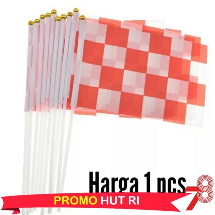 Jual Bendera Tangan Motif Bendera Balap Warna Putih Merah - Jakarta ...
