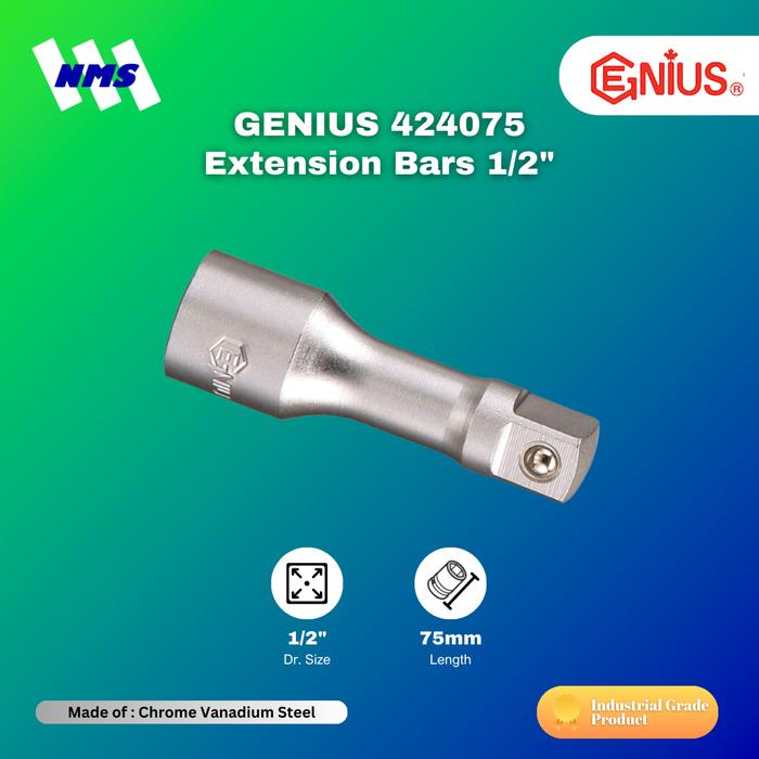 Promo Sambungan GENIUS 424075 Extension Bars 1/2" Panjang = 75mm ...