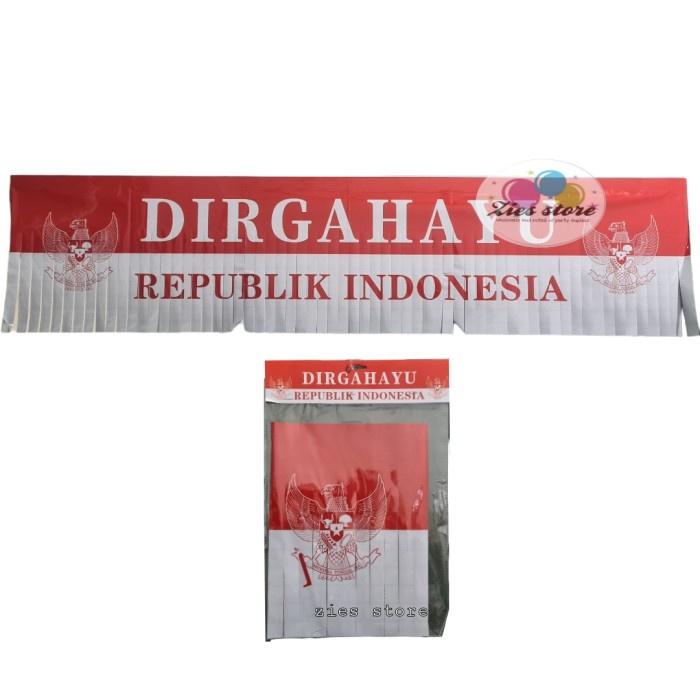 Jual Hiasan 17 agustus MERAH PUTIH METALIK rumbai garland dirgahayu ri ...