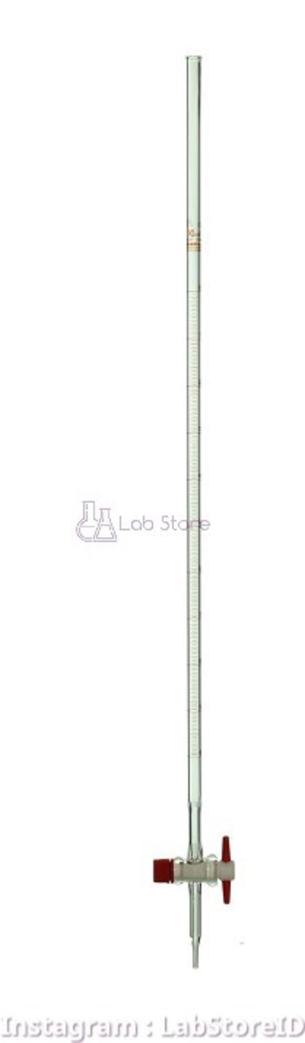 Jual Burette Straight Class A PTFE Buret Lurus Kran Teflon 10ml Clear ...