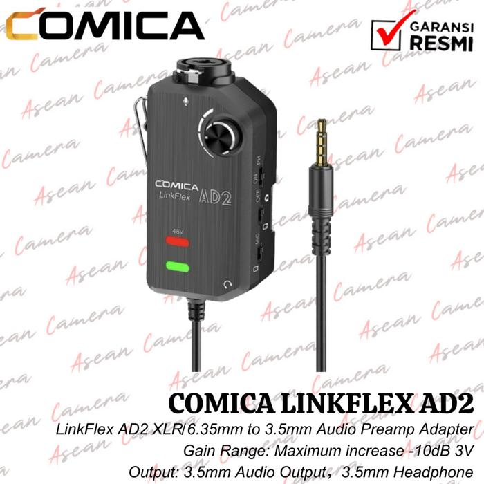Jual COMICA LinkFlex AD2 XLR/6.35mm to 3.5mm Audio Preamp Adapter/Interface - Jakarta Utara ...