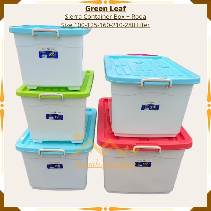 Jual GREEN LEAF Container Box Big Size Ukuran 100-125-160-210-280 Liter ...