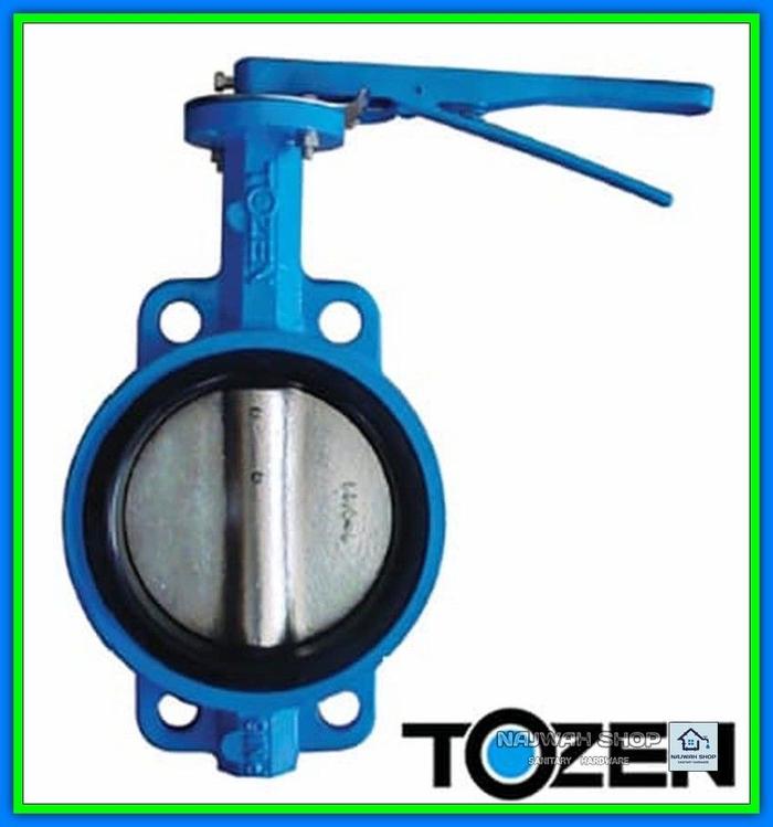 Jual Butterfly Valve 3" Tozen JIS 10K Cast Iron Lever Disc Besi ...
