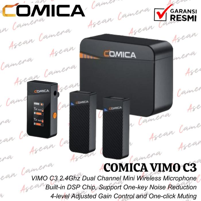 Jual COMICA VIMO C3 2.4Ghz Dual Mini Wireless Microphone with Charging Case - Jakarta Utara ...