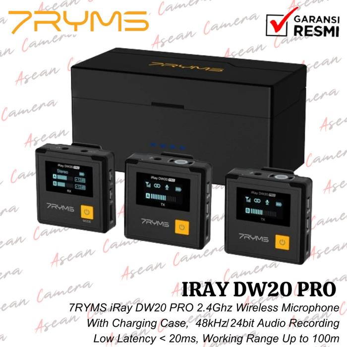 Jual 7RYMS iRay DW20 PRO 2.4Ghz Wireless Microphone with Charging Case - Jakarta Utara - Asean ...