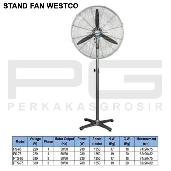Jual Stand Fan WESTCO FS 75 Kipas Angin Berdiri WESTCO FS-75 Best ...