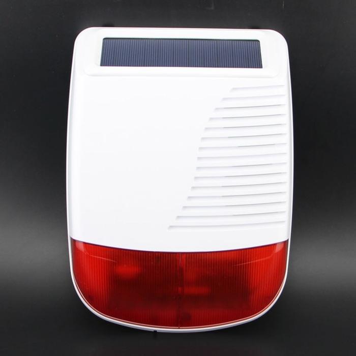 Jual 868Mhz Wireless Solar Powered Siren Strobe Siren For 7 Inch X6 ...