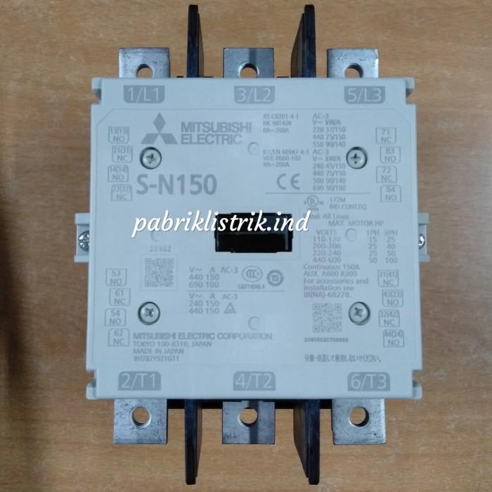 Jual Contactor S-N150 SN 150 SN150 75kW 200A coil 220V Mitsubishi orig ...