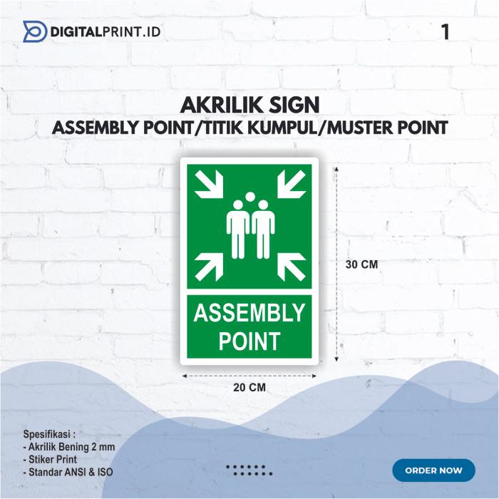 Jual Akrilik Sign Titik Kumpul, Assembly Point, Muster Point Standar ...