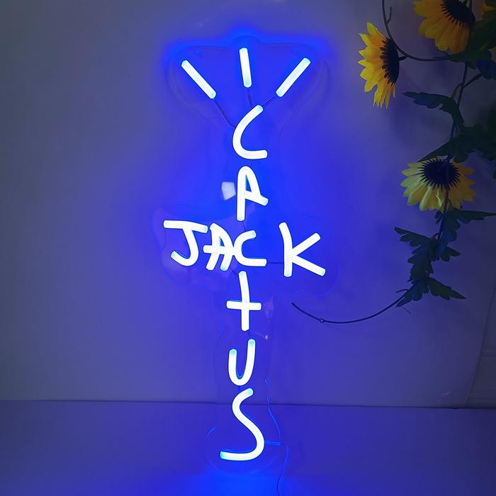 Jual Custom Aesthetic Cute Cactus Jack Led Neon Sign Lights Decoracion ...