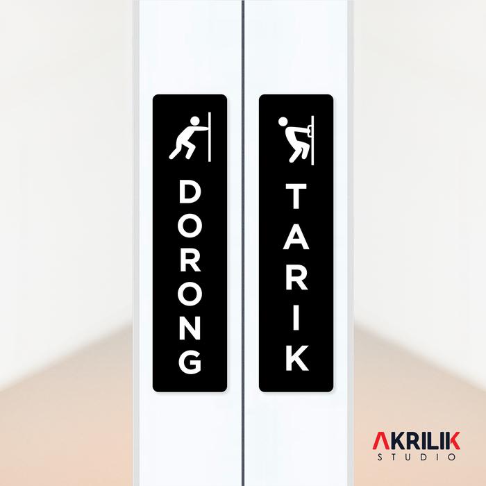 Jual Sign Door Dorong Tarik Akrilik Pintu Dinding Acrylic Tulisan Label ...