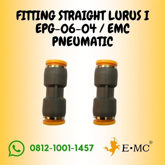 Jual EMC Fitting Straight Lurus I EPG-06-04 / EMC Pneumatic - Jakarta ...