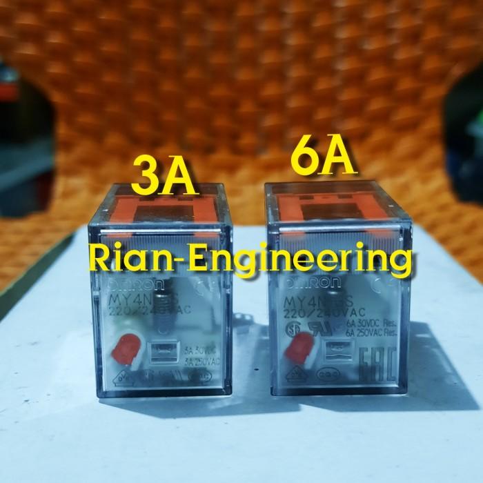 Jual Asli Original Relay MY4N-GS MY4NGS 220VAC 220V AC 14 Kaki Omron ...