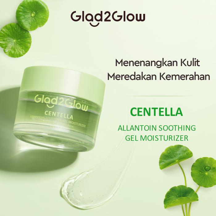 Jual Glad2Glow Centella Allantoin Soothing Gel Moisturizer 30g - Kab ...
