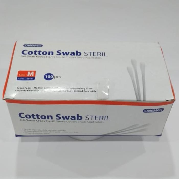 Jual Onemed Citoswab Cotton Swab Sterile Steril S 100 pcs - Ukuran M ...