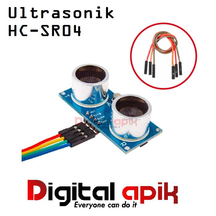 Jual Sensor Ultrasonik HC-SR04 HC SR04 Ultrasonic Jarak HCSR04 Kabel ...