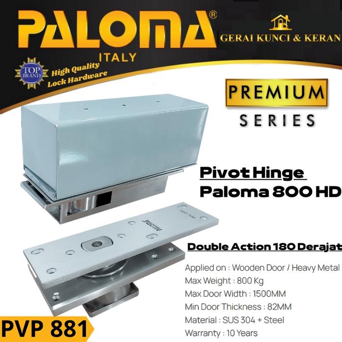 Jual PALOMA ENGSEL PIVOT HINGE PVP 881 ENGSEL TANAM LANTAI PINTU KAYU ...