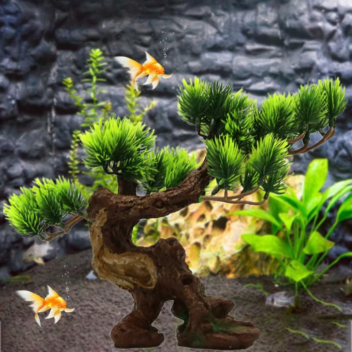 Jual Tanaman Hias Akuarium Pohon Pinus Hijau Lansekap Resin Kerajinan ...