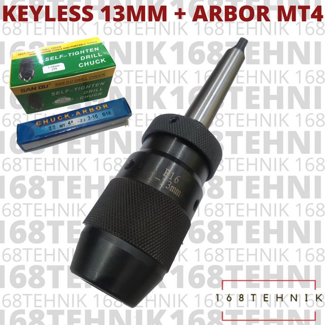 Jual KEPALA BOR KEYLESS 13MM ARBOR MT4 JT3 JT6 B18 B16 CHUCK SET ARBOR ...