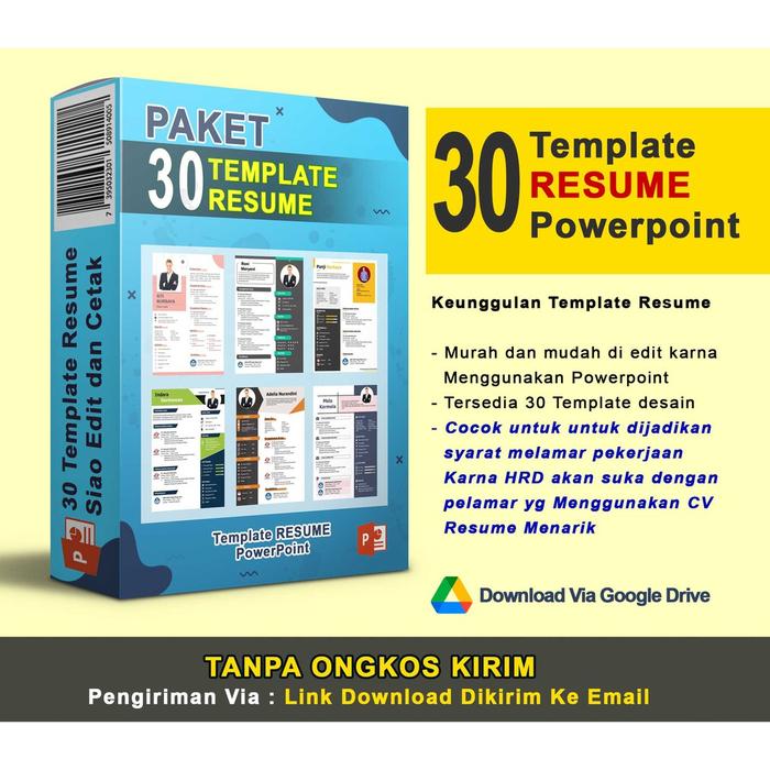 Jual Template Desain Resume CV Curriculum Vitae Format Power Point - Kota Bogor - Kania Nida ...